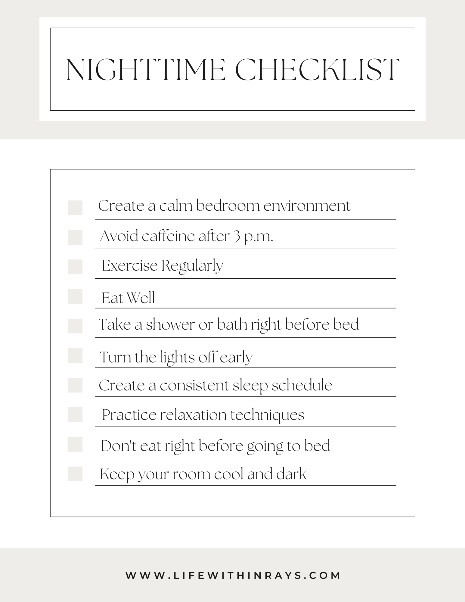 The Ultimate Nighttime Routine Checklist For Better Sleep